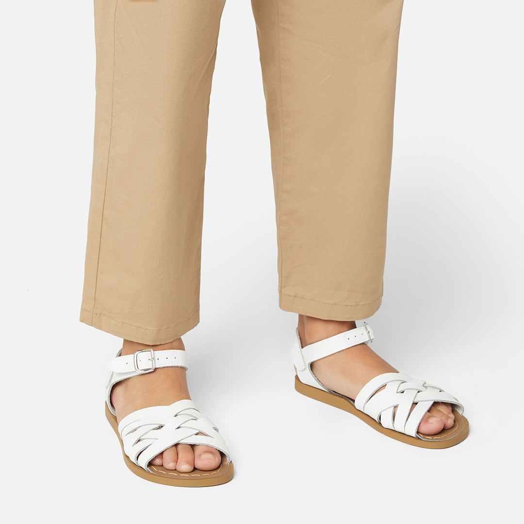 Narrow Fit Flat Leather Sandals for Kids, Boys & Girls