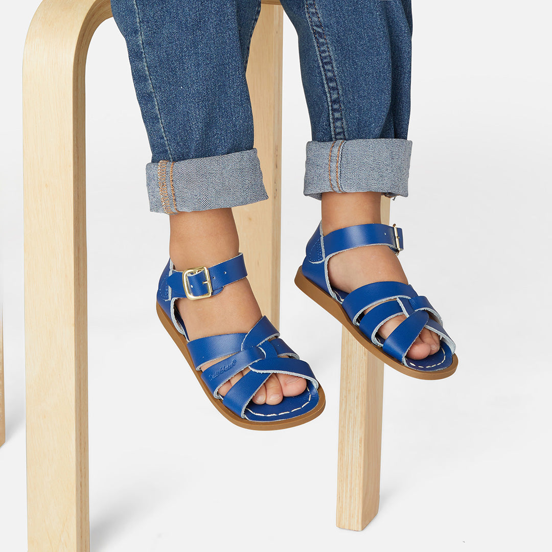 Woven Flat Leather Summer Sandals for Kids